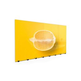 Primedeco Garderobenpaneel Magnetwand und Memoboard aus Glas Zitrone halbiert