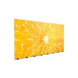 Primedeco Garderobenpaneel Magnetwand und Memoboard aus Glas Saftige Orange