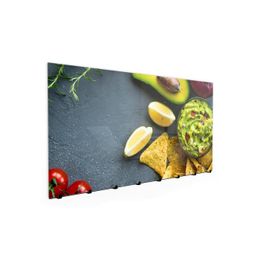 Primedeco Garderobenpaneel Magnetwand und Memoboard aus Glas Nachos und Avocado