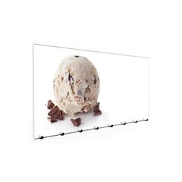 Primedeco Garderobenpaneel Magnetwand und Memoboard aus Glas Eiskugel mit Schokolade