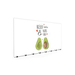 Primedeco Garderobenpaneel Magnetwand und Memoboard aus Glas Illustration Avocado