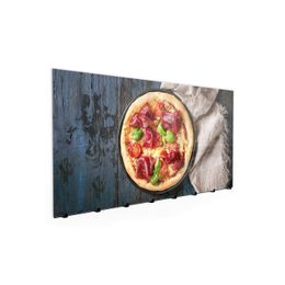 Primedeco Garderobenpaneel Magnetwand und Memoboard aus Glas Pizza klassisch