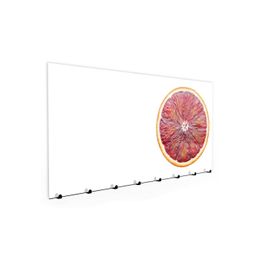 Primedeco Garderobenpaneel Magnetwand und Memoboard aus Glas Blutorangenscheibe