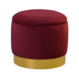 JVmoebel Hocker Moderner roter Pouf Fußhocker Rund Hocker Polsterhocker Sitzhocker (Hocker)