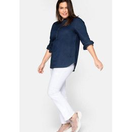 sheego Stretch-Jeans Große Größen »Die Gerade« mit Used-Effekten, weiß