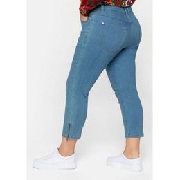 sheego by Joe Browns Stretch-Jeans Große Größen in 7/8-Länge mit Zipper am Saum, blau