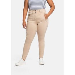 sheego Stretch-Hose Große Größen «Die Skinny» mit High-Waist-Bund, beige