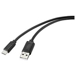 Renkforce USB 2 USB-C™ auf USB-A Verbindungskabel mit USB-Kabel