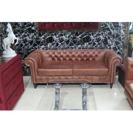 JVmoebel Chesterfield-Sofa »Chesterfield 3 Sitzer Sofas Couch Polster Sofa 100% Echt Leder Vintage Sofort