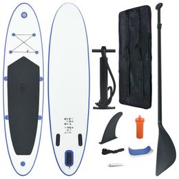 vidaXL Stand Up Paddle Surfboard SUP Aufblasbar Blau und Weiß 92202