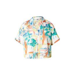 Urban Classics Bluse 'Resort' Damen Gr&ouml;&szlig;e 4XL hellgelb / jade / orange / wei&szlig;