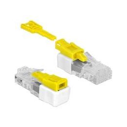 Delock RJ-45 Port Blocker, Schutzkappe weiß/gelb