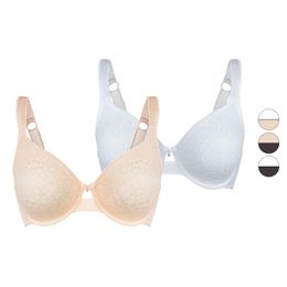 Esmara® Damen Minimizer BHs, 2 Stück, mit Bügel, 90C – 90E