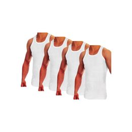 TEXEMP Tanktop 4er Pack Herren Unterhemd Baumwolle Tank Top Feinripp Shirt Achselhemd (Packung