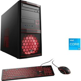 CSL Speed V25818 PC (Intel® Core i3 12100, Intel UHD Graphics 730, 8 GB RAM, 500 GB SSD, Luftkühlung), rot