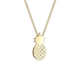 Elli Kette mit Anhänger »Ananas Frucht 925 Sterling Silber« Gold 45 Elegante Halskette aus 925er Sterling Silber