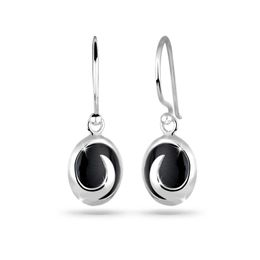 Elli Paar Ohrh&auml;nger &raquo;Onyx Wellen Edelstein 925 Silber&laquo; Schwarz onesize Elegante Ohrringe aus 925er Sterling Silber