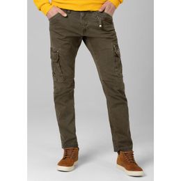 Timezone Herren Timezone Cargohose &raquo;Regular RogerTZ&laquo; gr&uuml;n 38/30, L&auml;nge 30