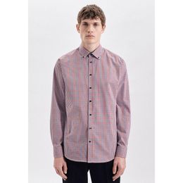 Seidensticker Businesshemd »Shaped« Shaped Langarm Button-Down-Kragen Karo rot L (42) - normale Ärmellängen normale Ärmellängen L (42) Passform:...