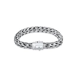 Kuzzoi Armband »Gliederarmband Zopfmuster Unisex 925er Silber« Silber 23cm Feminines Gliederarmband aus 925er Sterling Silber