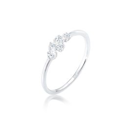 Elli DIAMONDS Verlobungsring &raquo;Verlobung Diamant (0.105 ct) Pav&eacute; 925 Silber&laquo; Silber 58 mm Diamant Ring aus 925er Sterling Silber