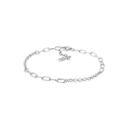 NENALINA Armband »Charmträger Bettelarmband Basic 925 Silber« Silber 16 cm Schlichtes Trägerarmband aus 925er Sterling Silber