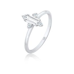 Elli DIAMONDS Verlobungsring »Verlobung Edel Topas Diamant (0.06 ct.) 925 Silber« Silber 54 mm Diamant Ring aus 925er Sterling Silber