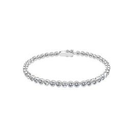 Elli Armband &raquo;Tennis Armband mit Kristalle Silber&laquo; Silber + wei&szlig; 19cm Glamour&ouml;ses Armband f&uuml;r Damen