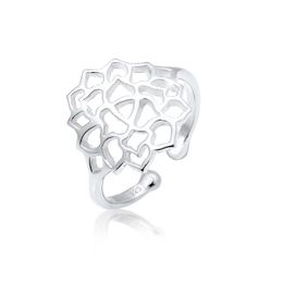 Elli Fingerring »Lotusblume Ornament 925 Sterling Silber« Silber Resizable Eleganter Ring aus 925er Sterling Silber