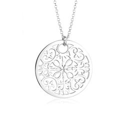 Elli Kette mit Anhänger »Ornament Symbol Anhänger Rund 925 Silber« Silber 70 Hübsche Halskette für Frauen