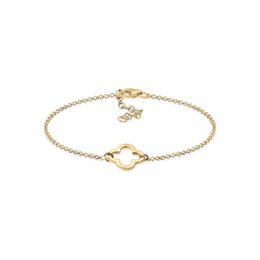 Elli Armband »Kleeblatt Glücksbringer 925 Silber« Gold 19cm Bedeutungsvoller Armschmuck für Frauen
