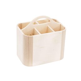 buttinette Utensilien-Box aus Holz, 23 x 16 x 17 cm