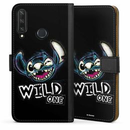 DeinDesign Handyhülle Lilo & Stitch Offizielles Lizenzprodukt Disney Wild One Stitch, Huawei Y6p Hülle Handy Flip Case Wallet Cover Handytasche Leder