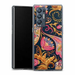 DeinDesign Handyhülle Muster Ornamente Mandala Floral Autumn 1, Oppo Find X3 Neo Silikon Hülle Bumper Case Handy Schutzhülle, weiß