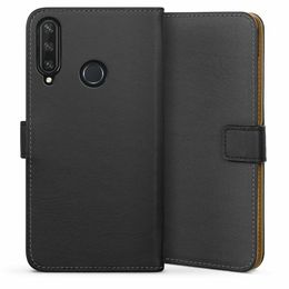DeinDesign Handyhülle Kein Design Blank, Huawei Y6p Hülle Handy Flip Case Wallet Cover Handytasche Leder, schwarz