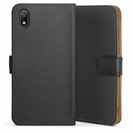 DeinDesign Handyhülle Kein Design Blank, Huawei Y5 (2019) Hülle Handy Flip Case Wallet Cover Handytasche Leder, schwarz