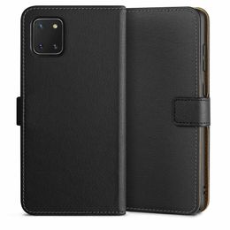 DeinDesign Handyhülle Kein Design Blank, Samsung Galaxy Note 10 lite Hülle Handy Flip Case Wallet Cover, schwarz
