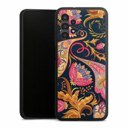 DeinDesign Handyhülle Muster Ornamente Mandala Floral Autumn 1, Samsung Galaxy A13 4G Silikon Hülle Premium Case Handy Schutzhülle, schwarz