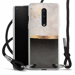 DeinDesign Handyhülle Abstrakt Black & White Trends Concrete Sky, OnePlus 8 Handykette Hülle mit Band Case zum Umhängen Cover mit Kette, weiß