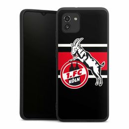 DeinDesign Handyhülle 1. FC Köln Offizielles Lizenzprodukt Colour Stripes 1.FC, Samsung Galaxy A03 Silikon Hülle Premium Case Handy Schutzhülle