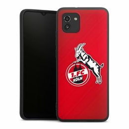 DeinDesign Handyhülle 1. FC Köln Offizielles Lizenzprodukt EffZeh 1. FC Köln rot, Samsung Galaxy A03 Silikon Hülle Premium Case Handy Schutzhülle