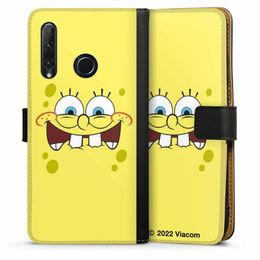 DeinDesign Handyhülle Spongebob Schwammkopf Offizielles Lizenzprodukt Kindheit, Huawei Honor 20 Lite Hülle Handy Flip Case Wallet Cover, schwarz