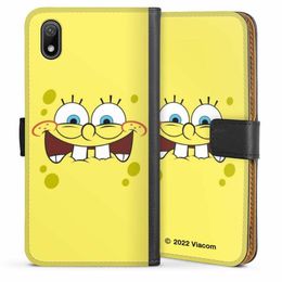 DeinDesign Handyhülle Spongebob Schwammkopf Offizielles Lizenzprodukt Kindheit, Huawei Y5 (2019) Hülle Handy Flip Case Wallet Cover Handytasche Leder