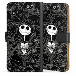 DeinDesign Handyhülle Halloween Disney Nightmare Before Christmas, Huawei Y5 (2019) Hülle Handy Flip Case Wallet Cover Handytasche Leder, schwarz