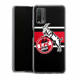 DeinDesign Handyhülle 1. FC Köln Offizielles Lizenzprodukt Colour Stripes 1.FC, Xiaomi Redmi 9T Silikon Hülle Bumper Case Handy Schutzhülle, weiß