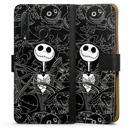 DeinDesign Handyhülle Halloween Disney Nightmare Before Christmas, Huawei Honor 20 Lite Hülle Handy Flip Case Wallet Cover, schwarz