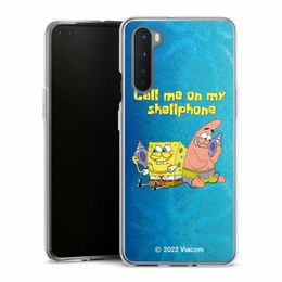 DeinDesign Handyhülle Patrick Star Spongebob Schwammkopf Serienmotiv, OnePlus Nord Silikon Hülle Bumper Case Handy Schutzhülle, weiß, transparent