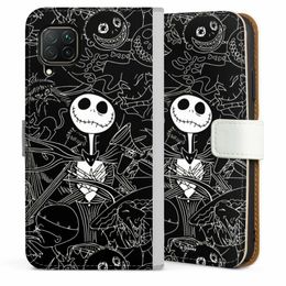 DeinDesign Handyhülle Halloween Disney Nightmare Before Christmas, Huawei P40 Lite Hülle Handy Flip Case Wallet Cover Handytasche Leder, weiß