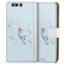 DeinDesign Handyhülle Disney Winnie Puuh I-Aah Offizielles Lizenzprodukt, Huawei P10 Hülle Handy Flip Case Wallet Cover Handytasche Leder, weiß