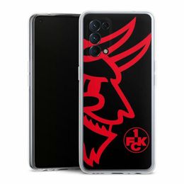 DeinDesign Handyhülle Offizielles Lizenzprodukt 1.FCK Dauerkarte, Oppo Find X3 lite Silikon Hülle Bumper Case Handy Schutzhülle, weiß, transparent